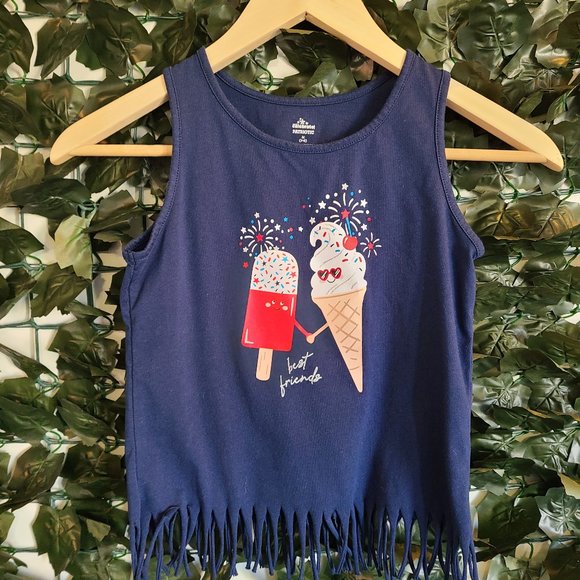 Celebrate Patriotic | Shirts & Tops | Patriotic Dark Blue Fringe Tank ...